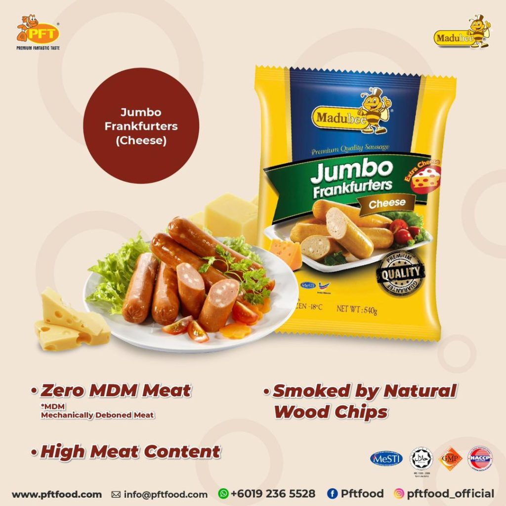 MADUBEE JUMBO FRANKFURTERS (CHEESE) 540G - 25PKT/CTN | Simple Food ...