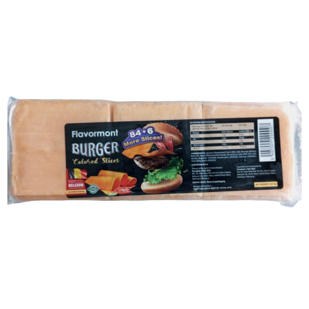 BURGER COLOURED SLICES (84+6SLICES) 1.107KG - 8PKTS/CTN | Simple Food ...